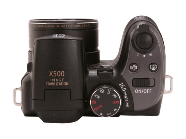 GE X500-BK Black 16 MP 27mm Wide Angle Digital Camera - Newegg.com