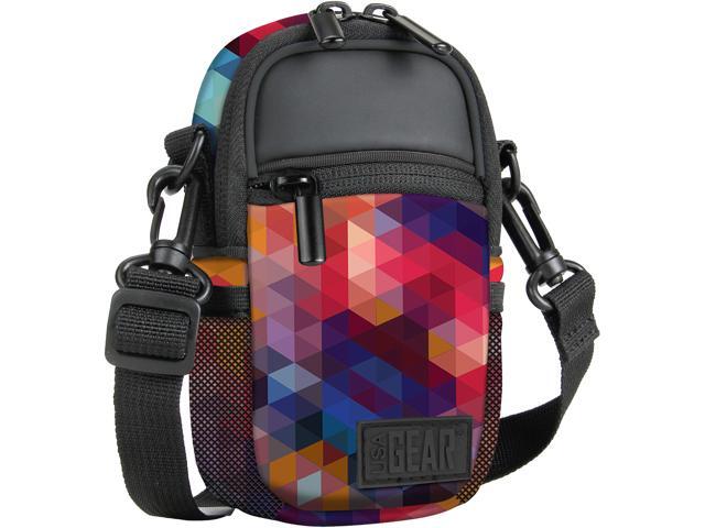 Compact Point and Shoot Camera Case Geometric Sling Bag with Rain Cover ...