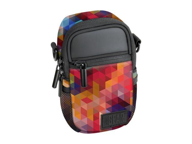 Compact Point and Shoot Camera Case Geometric Sling Bag with Rain Cover ...