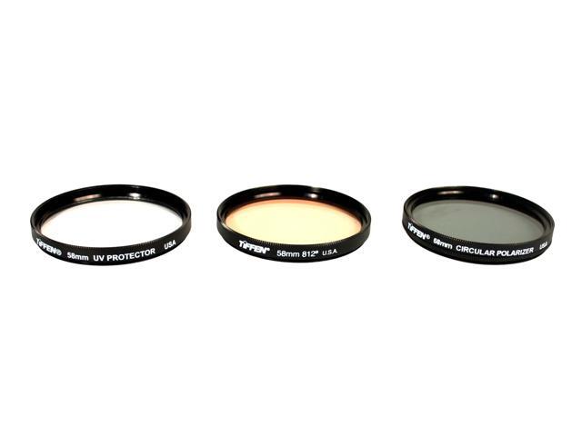 TIFFEN 58TPK1 58mm Filter Kit - UV, 812 Color Warming Filter, Circular ...