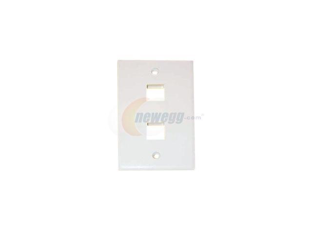 GENERIC White Wall Mount Keystone Jack Face Plate, Double-Hole - Newegg.com