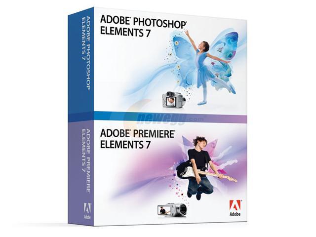 Adobe Photoshop Elements 7 & Adobe Premiere Elements 7 - Mini Box ...