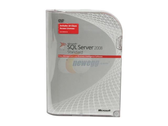 Microsoft SQL Server 2008 Standard w/10 CALs - Newegg.com