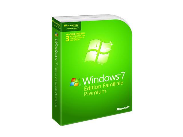 Microsoft Windows 7 Family Pack/ Home Premium Upgrade French - 3 PCs ...