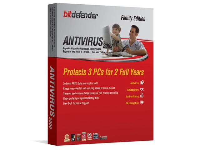 Bitdefender Antivirus 2009 Family Edition - 2Yrs/3PC - Newegg.com