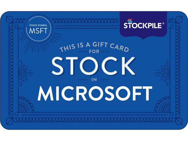 $5 Gift Card for Microsoft Stock - MSFT (Email Delivery) - Newegg.com