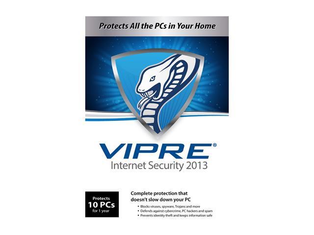 VIPRE Internet Security 2013 - 10 PCs - Product Key Card (no media ...