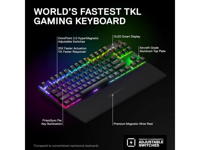 SteelSeries Apex Pro TKL Wireless HyperMagnetic Gaming Keyboard — World ...