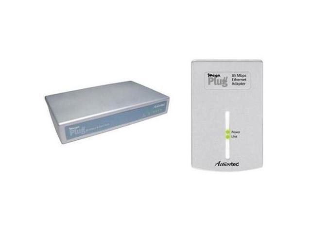 Actiontec HLE0850901ke MegaPlug 85Mbps 4-Port Hub&Adapter KIT - Newegg.com