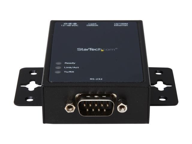 StarTech.com NETRS2321P 1 Port RS232 Serial to IP Ethernet Converter / Device Server - Aluminum ...