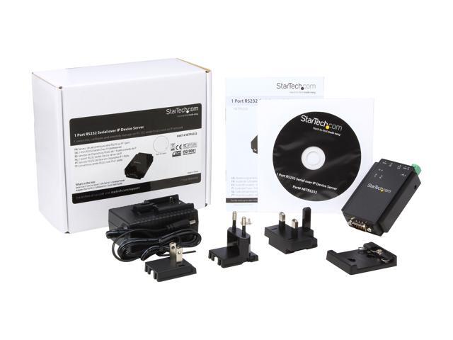 StarTech.com NETRS232 1 Port RS-232 Serial to IP Ethernet Device Server - DIN Rail Mountable ...