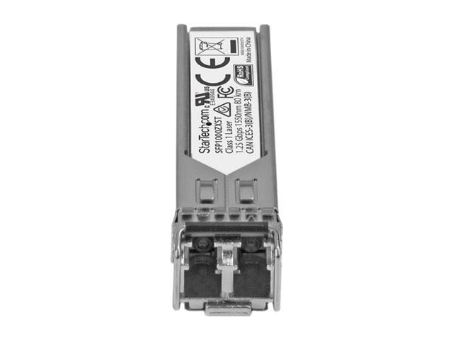 StarTech.com SFP1000ZXST 1000BASE-ZX SFP Transceiver Module - 1 Gbps - 80 km - MSA Compliant ...