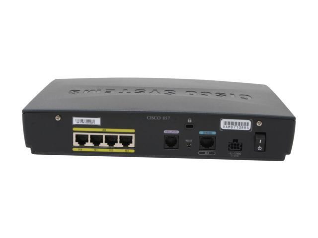 CISCO CISCO857-K9 10/100Mbps ADSL Router/over analog phone lines 4 x 10 ...