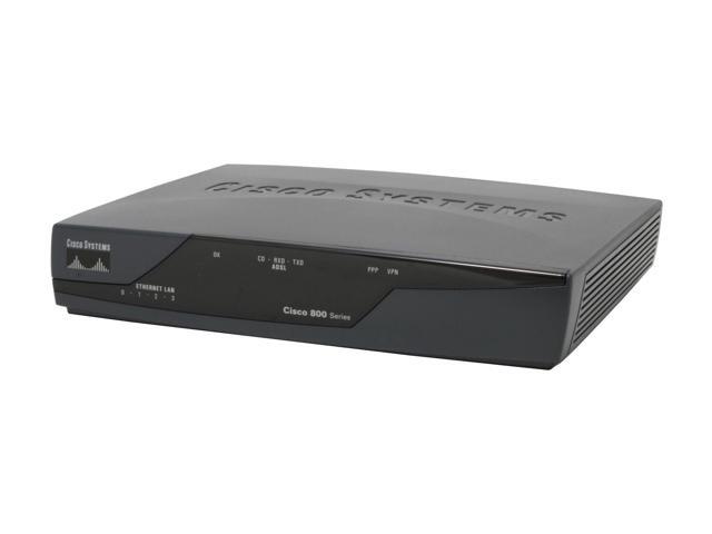 CISCO CISCO857-K9 10/100Mbps ADSL Router/over analog phone lines 4 x 10 ...
