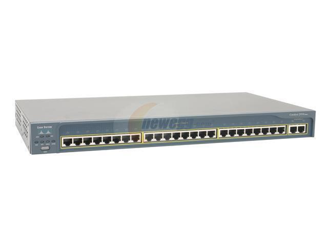 CISCO Catalyst 2950 WS-C2950T-24 10/100Mbps + 1000Mbps Switch 24 10/100 ...