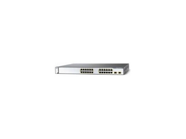 CISCO WS-C3750-24FS-S 10/100Mbps + 1000Mbps Switch 24 x MT-RJ 100Base ...