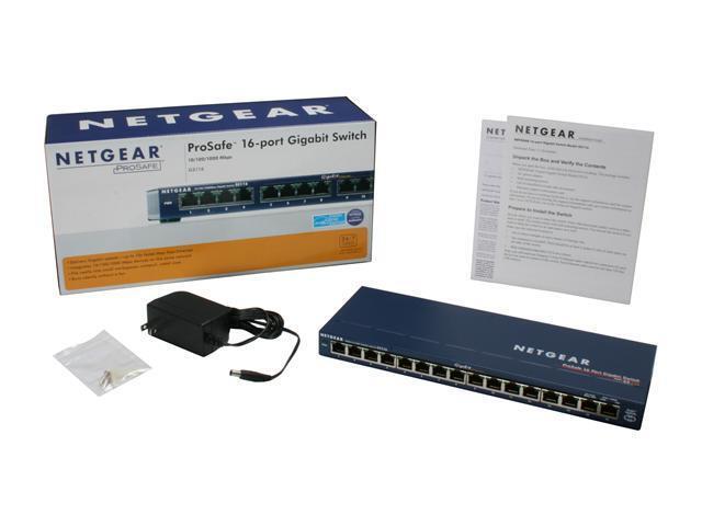 NETGEAR GS116NA ProSafe Gigabit Desktop Switch with Jumbo Frame Support ...