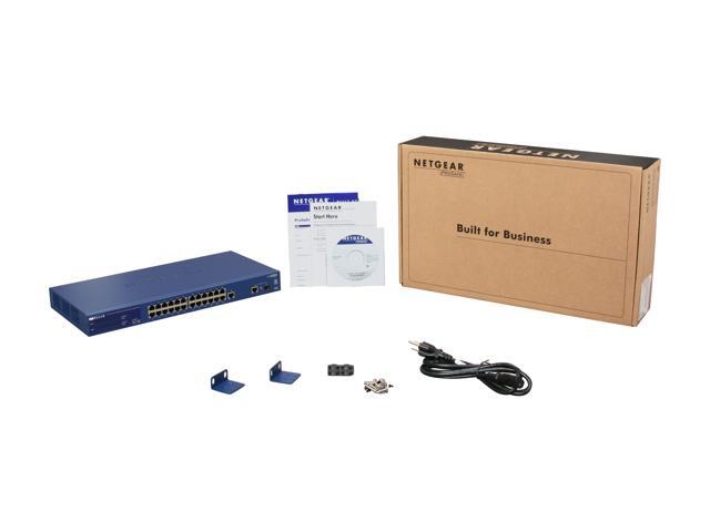 NETGEAR 24 Port 10/100 Smart Switch + 1 Gig and 1 Combo port - Lifetime ...