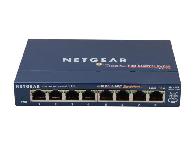 NETGEAR 8 Port 10/100 Business Class Desktop Switch (FS108NA) - Newegg.com