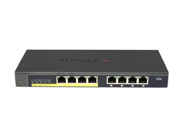 NETGEAR 8 Port Gigabit w/ 4 Ports PoE Unmanged Plus Business-Class ...