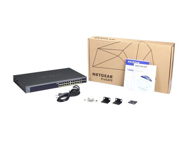 NETGEAR ProSAFE 24-Port Gigabit PoE Smart Managed Switch with 8 PoE+ ...