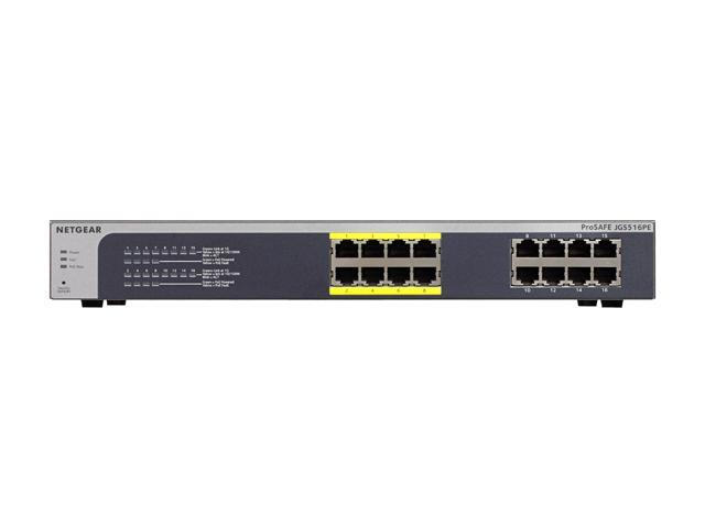 NETGEAR 16-Port Gigabit Rackmount Smart Managed Plus Switch, 85W 8xPoE ...