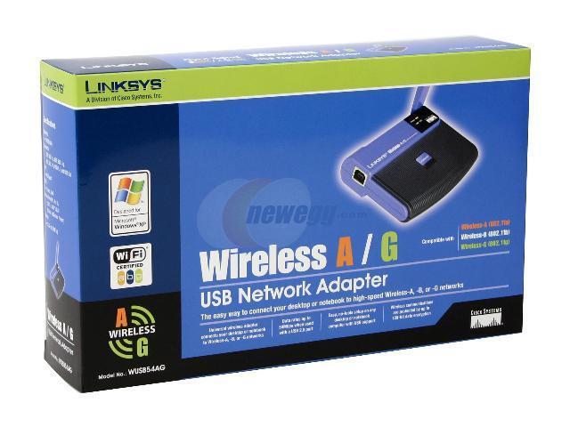 Linksys WUSB54AG USB 2.0 Wireless A/G Network Adapter - Newegg.com