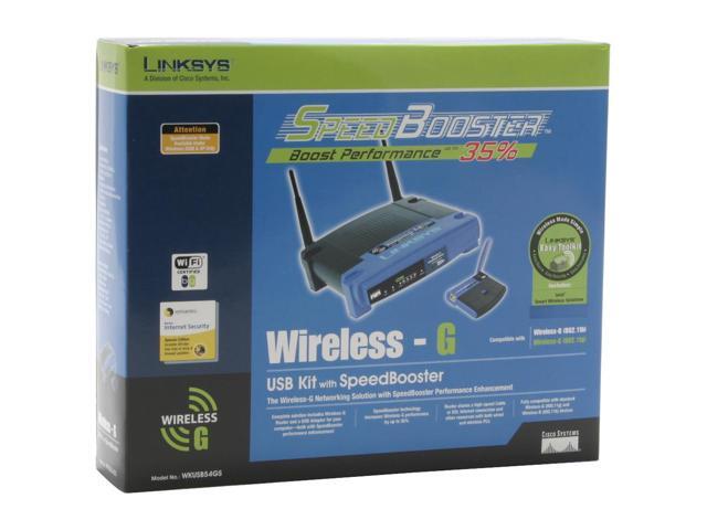 Linksys WKUSB54GS Wireless-G USB Kit with SpeedBooster - Newegg.com