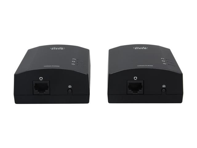 LINKSYS PLEK400-NP Powerline AV200 1-Port Network Adapter Kit, Up to ...