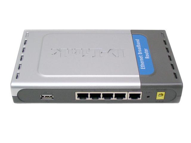 D-Link DI-704UP 10/100Mbps 4-Port Broadband Router Plus USB Print ...