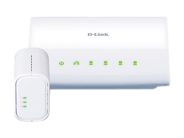 D-Link PowerLine AV 4-Port Switch Mini Starter Kit (DHP-348AV) Adapter ...