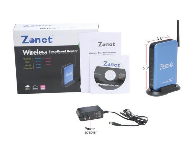 Zonet ZSR1134WE Wireless Broadband Router w/ 4pt LAN Switch - Newegg.com