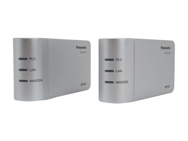 Panasonic BLPA100KTA HD-PLC Ethernet Adaptor Starter Pack - Newegg.com