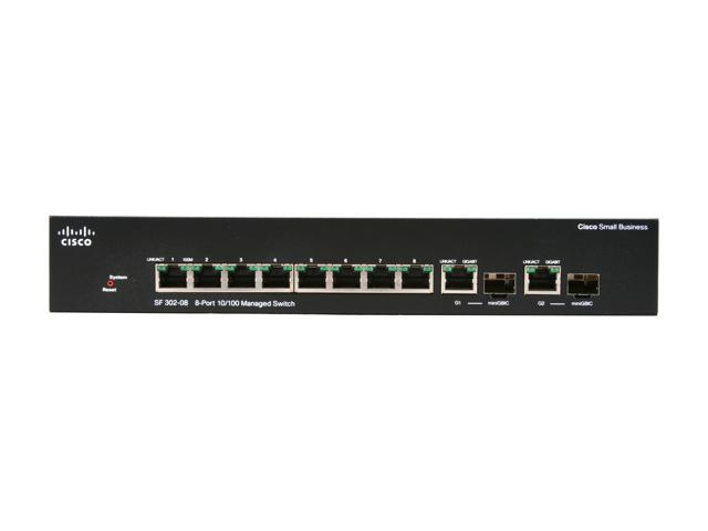 Cisco SF302-08 (SRW208G-K9-NA) 8-port 10/100 Managed Switch with ...