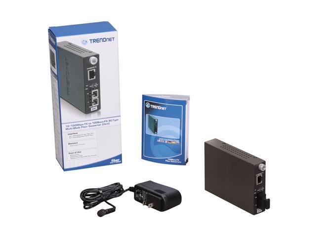 TRENDnet TFC-110MSC Multi-Mode Fiber Converter with SC-Type Connector ...