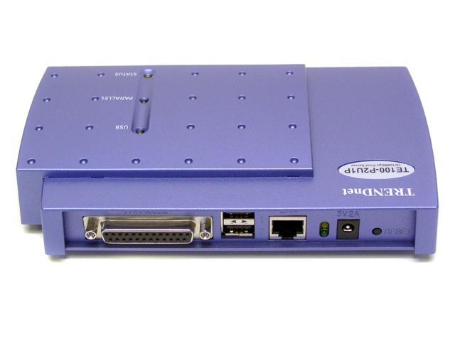 TRENDnet TE100-P2U1P Print Server with 2 USB & 1 Parallel Printer Port ...