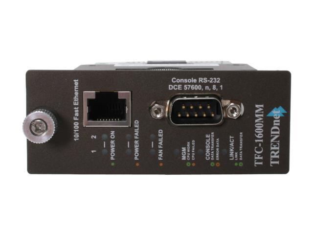 TRENDnet SNMP Management Module for TFC-1600, Supports Port Based ...