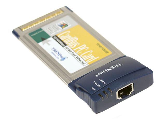TRENDnet TE100-PCBUSR 10/100Mbps 32-Bit CardBus Fast Ethernet Card with ...
