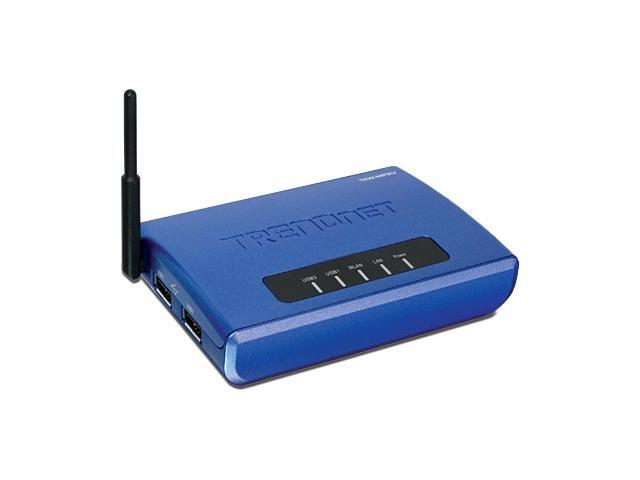 TRENDnet TEW-MP2U Wireless 2-Port Multi-Function USB 2.0 Print Server ...