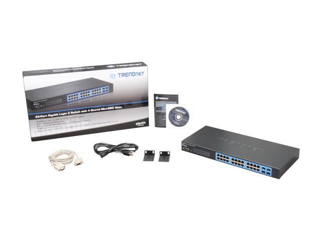TRENDnet TL2-G244 Managed Layer 2 Gigabit Ethernet Switch. Limited Life Time Warranty - Newegg.com