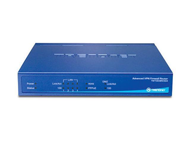 TRENDnet TW100BRV304 10/100Mbps 4-Port Advanced VPN Firewall Router ...