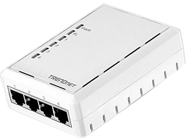 TRENDnet TPL-4052E 4-Port Powerline AV500 Adapter, up to 500 Mbps ...