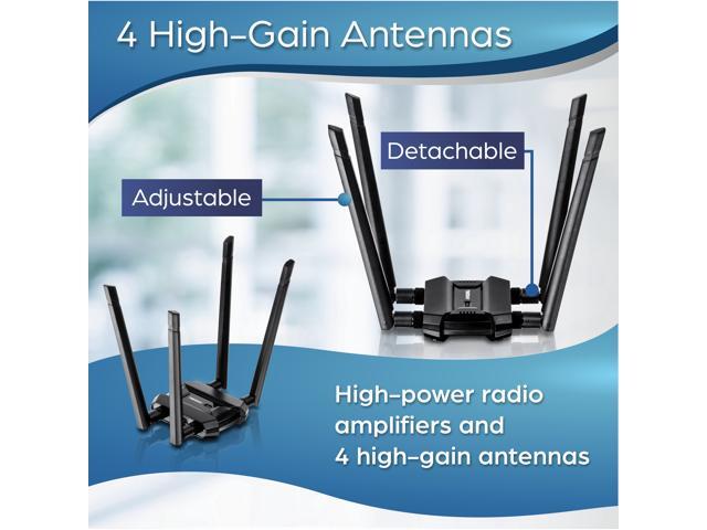 TRENDnet AC1900 High Power Dual Band Wireless USB Adapter, TEW-809UB ...
