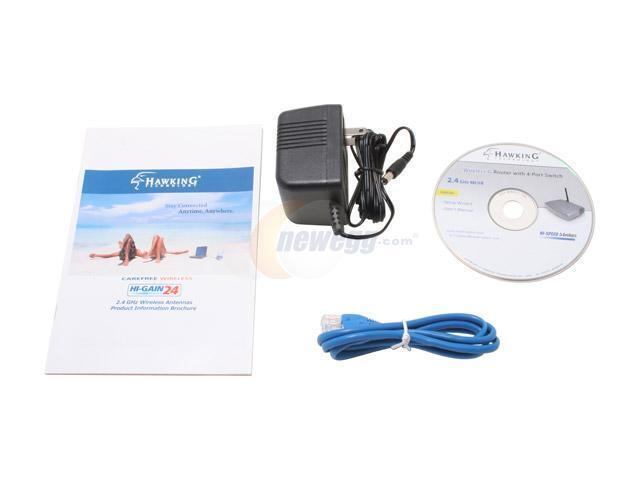 Open Box: HAWKING HWR54G-CA Hi-Speed Wireless-G Router - Newegg.com