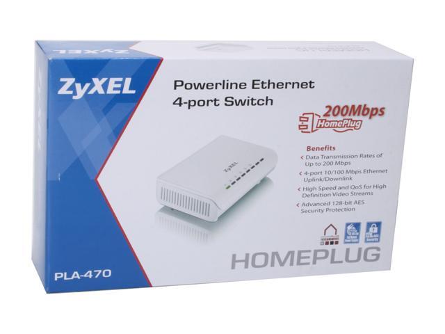 ZyXEL PLA470 HomePlug AV Powerline Switch - Newegg.com