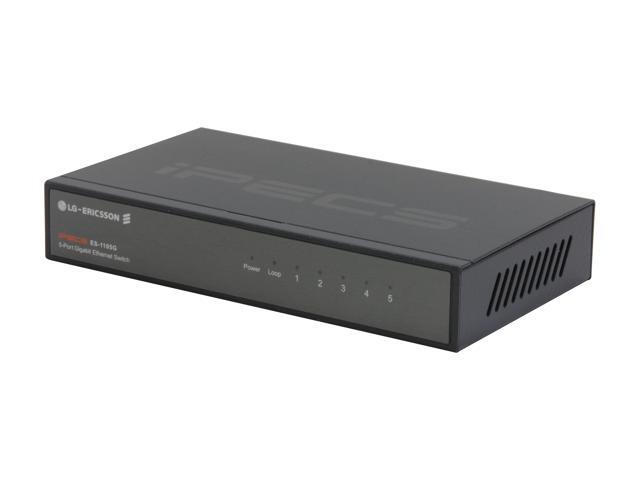 LG-Ericsson ES-1105G ES-1000G Series 5 Port Gigabit Switch, Metal Case ...