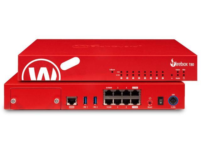 WatchGuard WGT80411-US Wired Firebox T80 Security Appliance with 1-yr ...