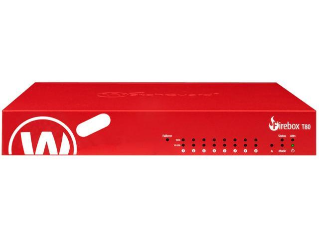 WatchGuard WGT80413-US Wired Firebox T80 Security Appliance with 3-yr ...