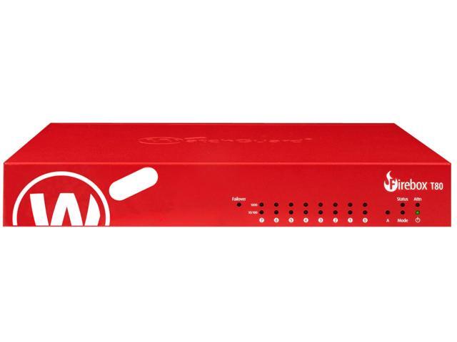WatchGuard WGT80673-US Wired Firebox T80 Security Appliance with 3-yr ...
