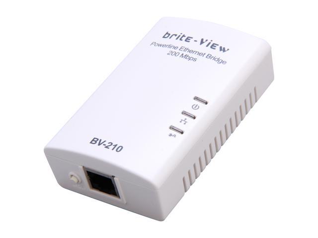 brite-View BV-210C Mini Powerline AV Ethernet Network Adapter Kit ...
